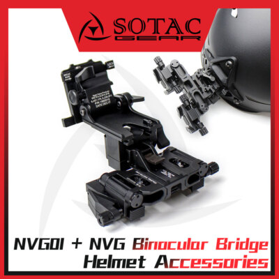 Night Vision Goggles NVG Arm Mount+Dual Binocular Bridge Helmet Mount ...