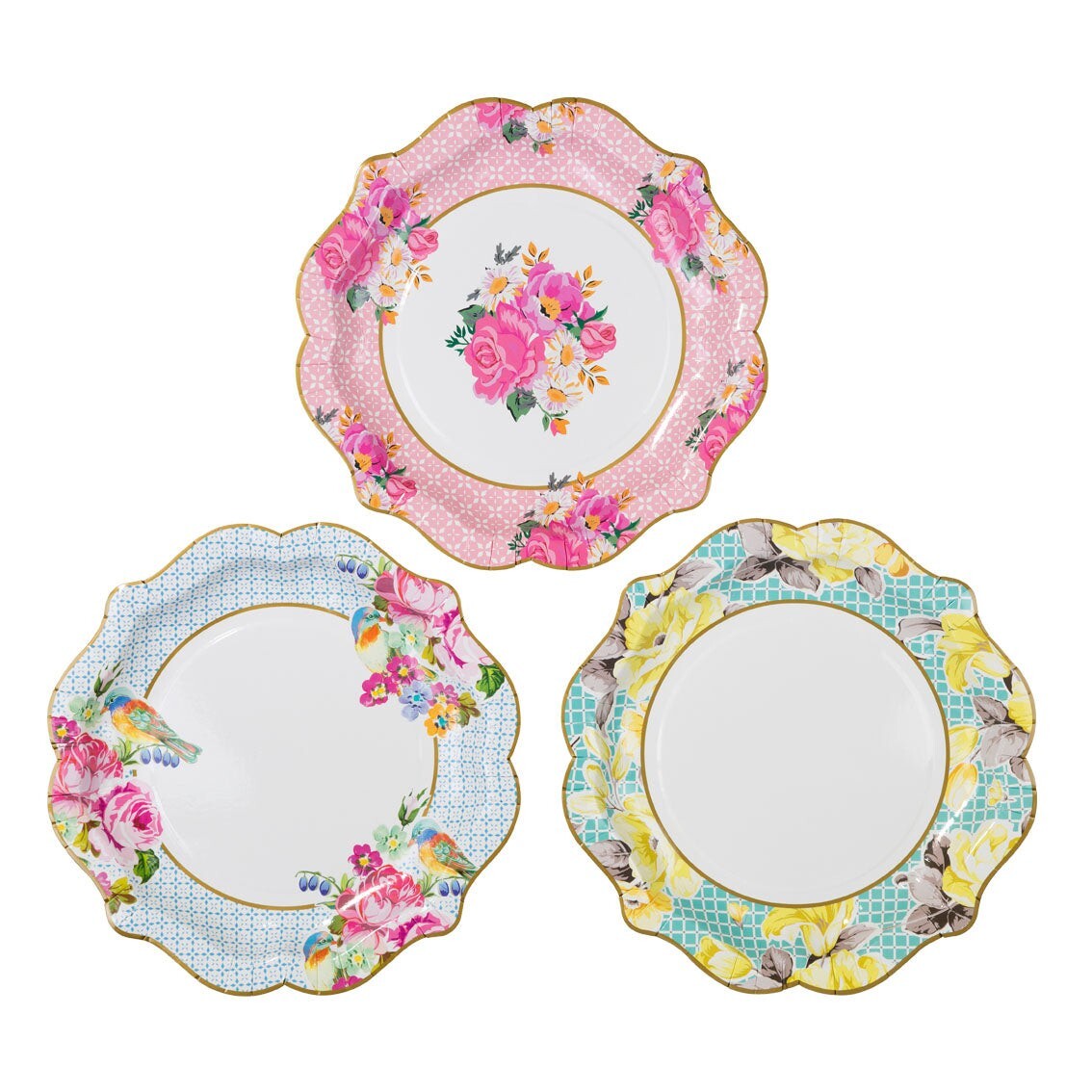 Afternoon Tea Party Plates Luxury Vintage Style Floral Paper Plates ...