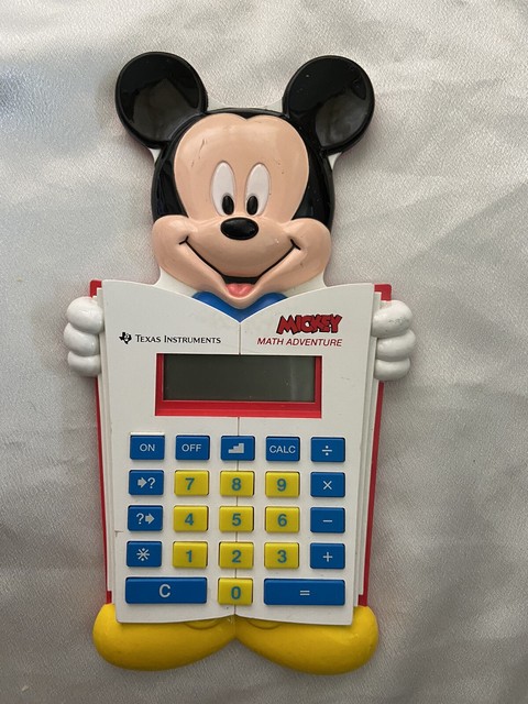Texas Instruments Mickey Mouse Math Adventure Kids Vtg 1993 Calculator ...