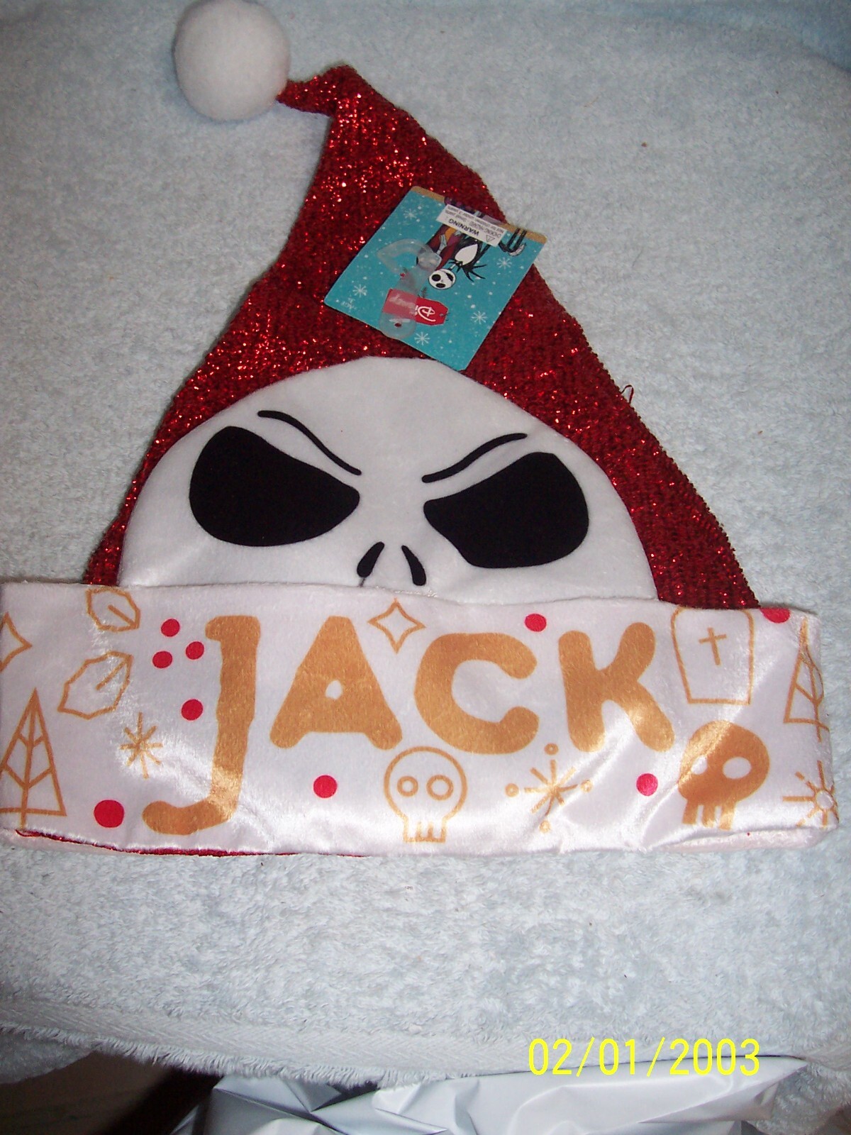 The Nightmare Before Christmas " Jack " Santa Hat New With Tag | eBay