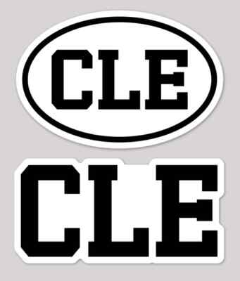 Cleveland CLE Glossy Sticker, Car SUV Truck Refrigerator, Oval or Die ...
