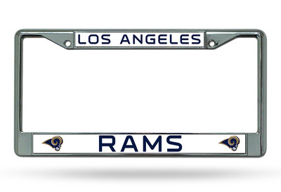 NFL Los Angeles Rams Chrome License Plate Frame Thin Blue Letters | eBay