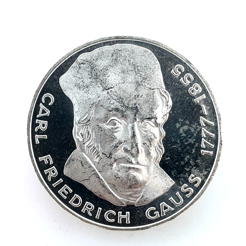 1977 J GERMANY 5 MARK CARL FRIEDRICH GAUSS 0.625 SILVER COIN KM#145 | eBay
