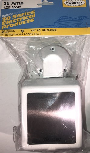 HUBBELL WIRING DEVICE HBL303NM/6000171 NM 303 Outlet 30A-125V Shore ...
