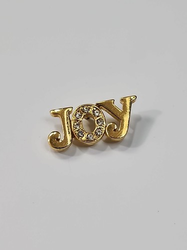 AVON Joy Tie Tack Lapel Pin Faux Jewels Gold Color Metal | eBay