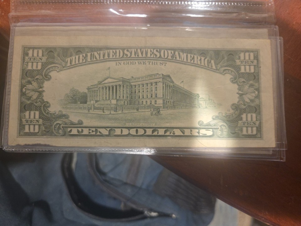 $10 Dollar Bill Face Off Center Cut Or Print Back Is Centered | eBay