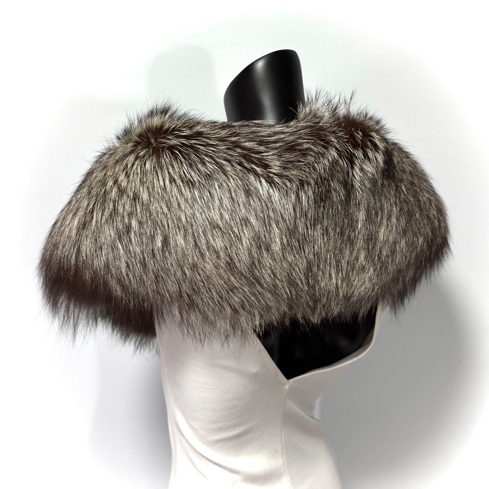 Silver Fox Real Fur Shawl Wrap Stole Women Luxury Select Line Timeless ...