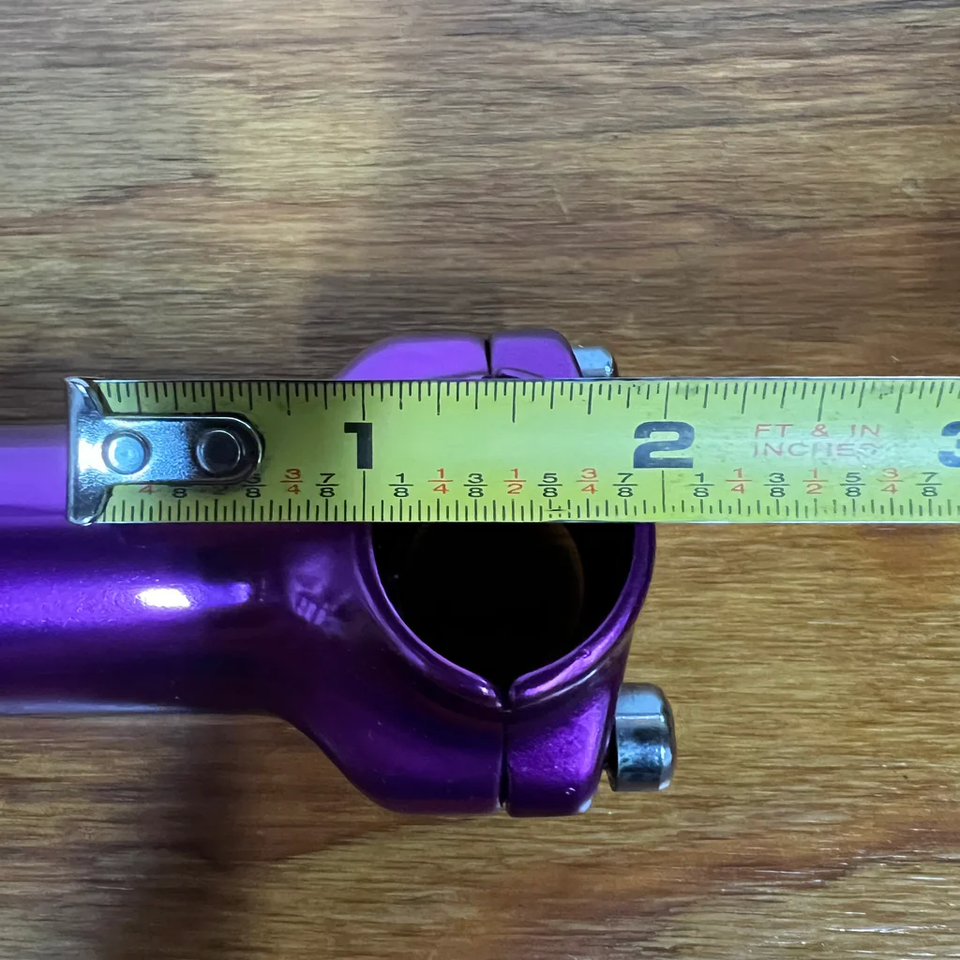 BICYCLE HANDLE BAR STEM FITS OLD SCHOOL MOUNTAIN BIKE 1990S PURPLE 21.1 ...