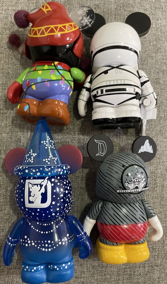 FOUR (4) DISNEY Vinylmation 3" 2017/2018 Mickey Stormtrooper Mickey ...