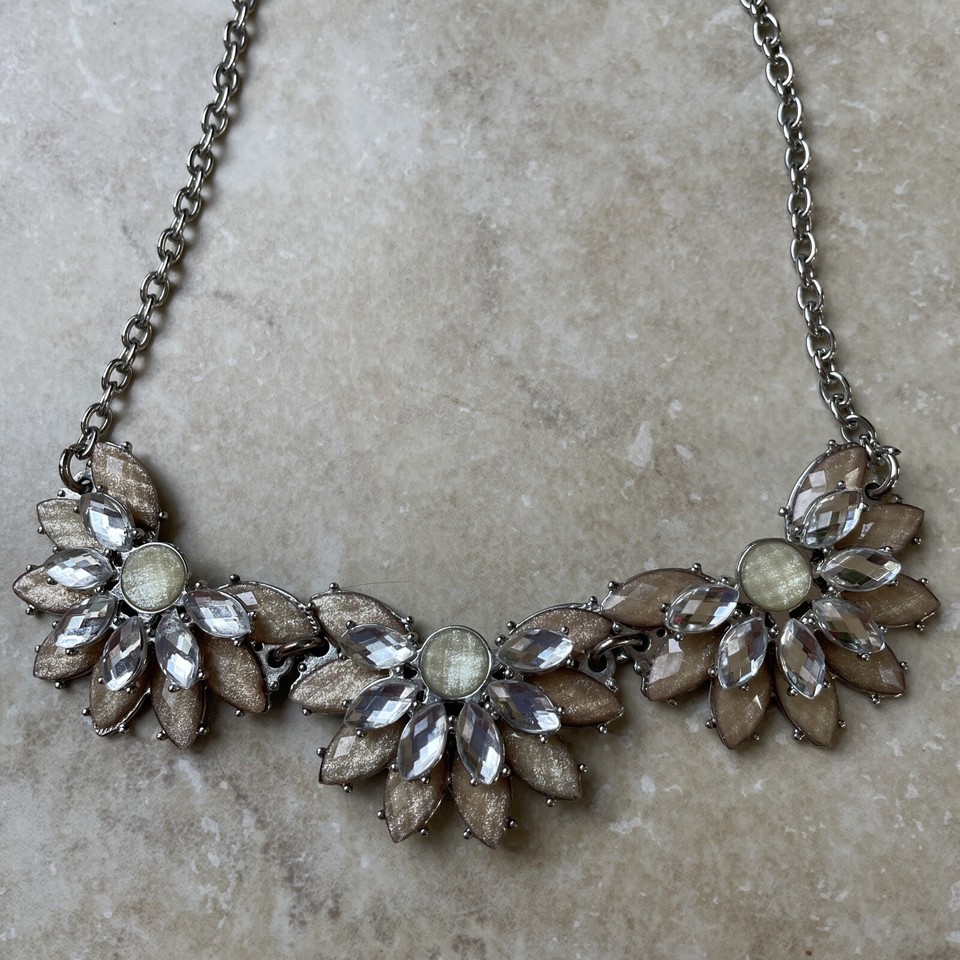 Statement Necklaces Silver And Gun Metal Finish | eBay