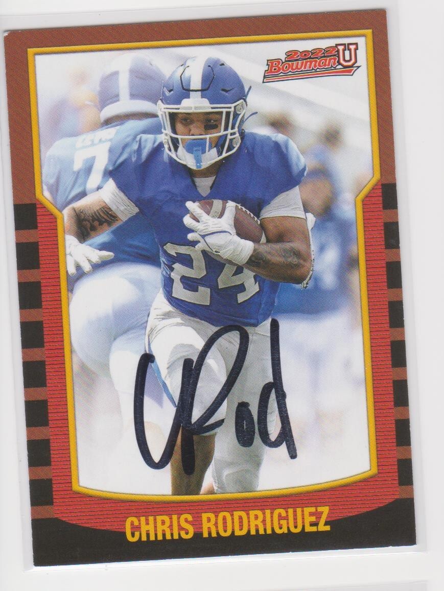 CHRIS RODRIGUEZ KENTUCKY UNIVERSITY AUTOGRAPHED CARD THRU THE MAIL ...