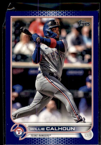 2022 TOPPS BLUE WILLIE CALHOUN TEXAS RANGERS #581 | eBay