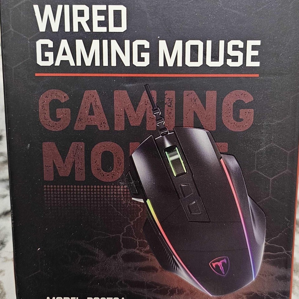 Pictek PC278A Wired Gaming Mouse - 8000DPI, 8 Prog Btns, RGB, Ergo ...