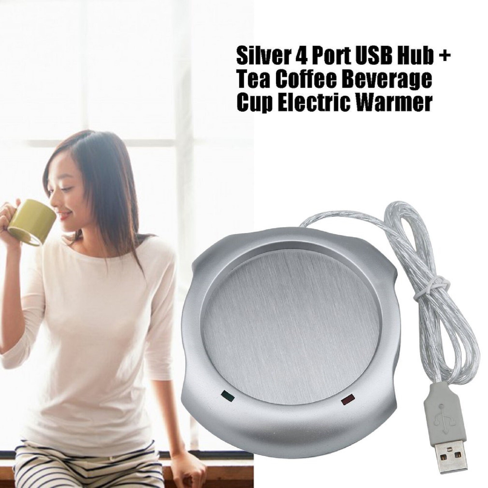 USB Hub Tea Coffee Cup Mug Warmer Liquid Temperature Warmer For PC ...