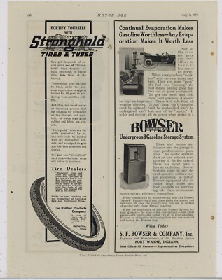1916 S.F. Bowser Co. Ad: Underground Gasoline Storage System Tank for ...