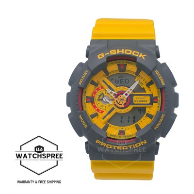 Casio G-Shock ’90s Sport Series Yellow Resin Band Watch GA110Y-9A GA ...
