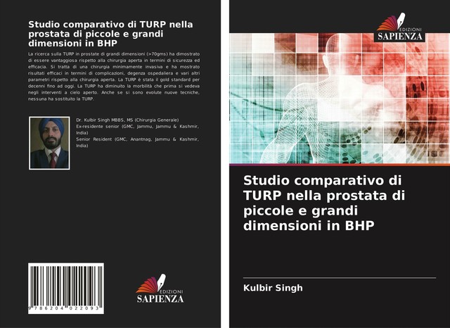 Studio Comparativo Di Turp Nella Prostata Di Piccole E Grandi Dimensioni in Bhp von Kulbir Singh ...