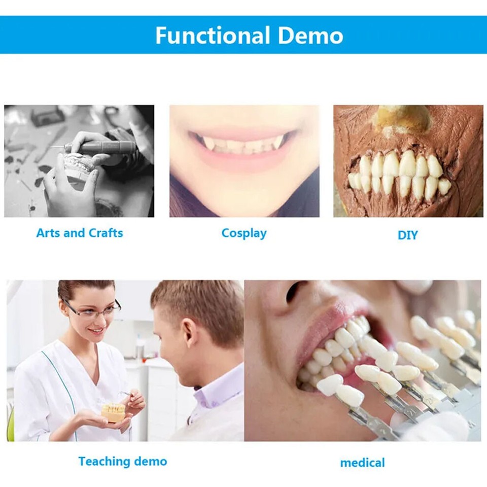 5 Sets Dental Acrylic Resin Denture A2 A3 Shade False Teeth Full Set ...