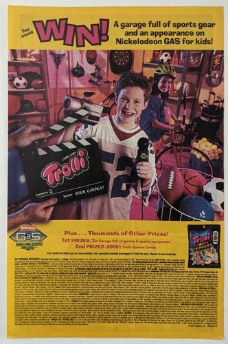 Trolli Nickelodeon GAS Contest Print Ad Poster Art PROMO Original Candy ...