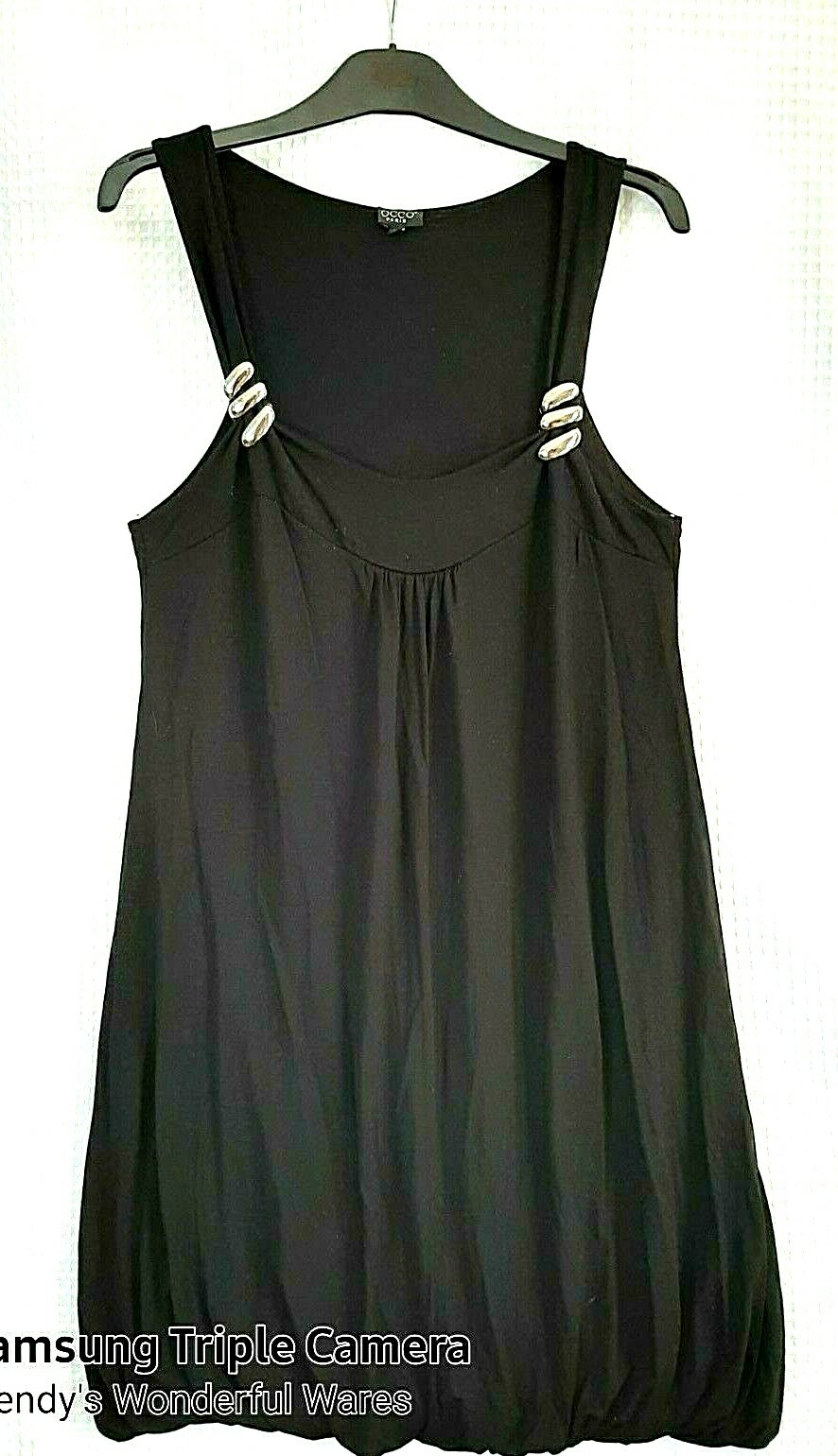 OCCO PARIS BLACK METAL TRIM BALLOON STYLE STRETCH JER… - Gem