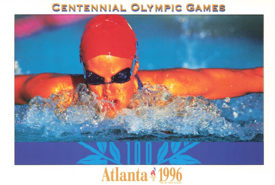 Postcard 1996 Olympics Centennial Games Women's Swimming Events GA ...