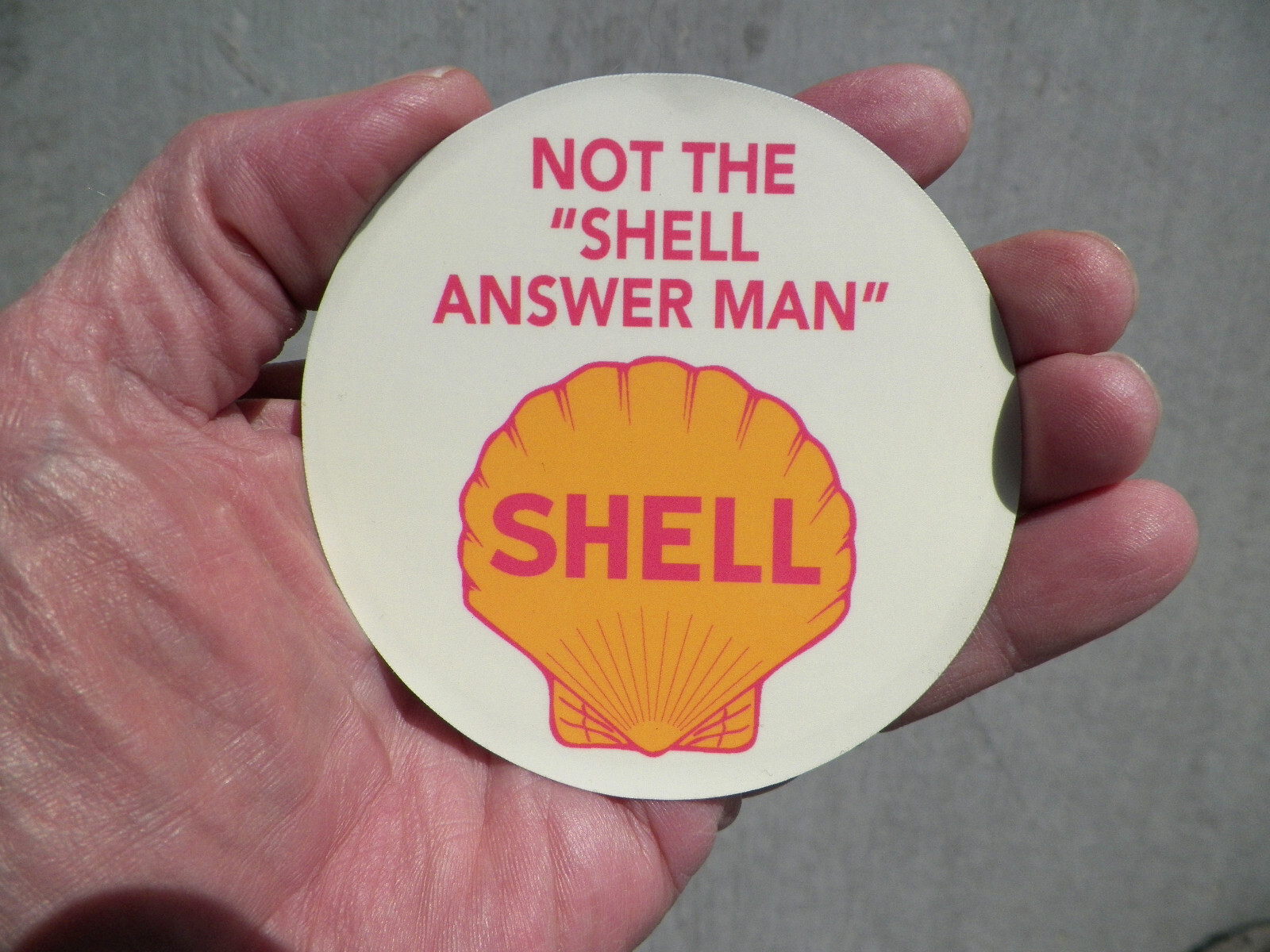 RARE "Vintage Style Custom" "Not Shell Answer Man" Vinyl Sticker | eBay