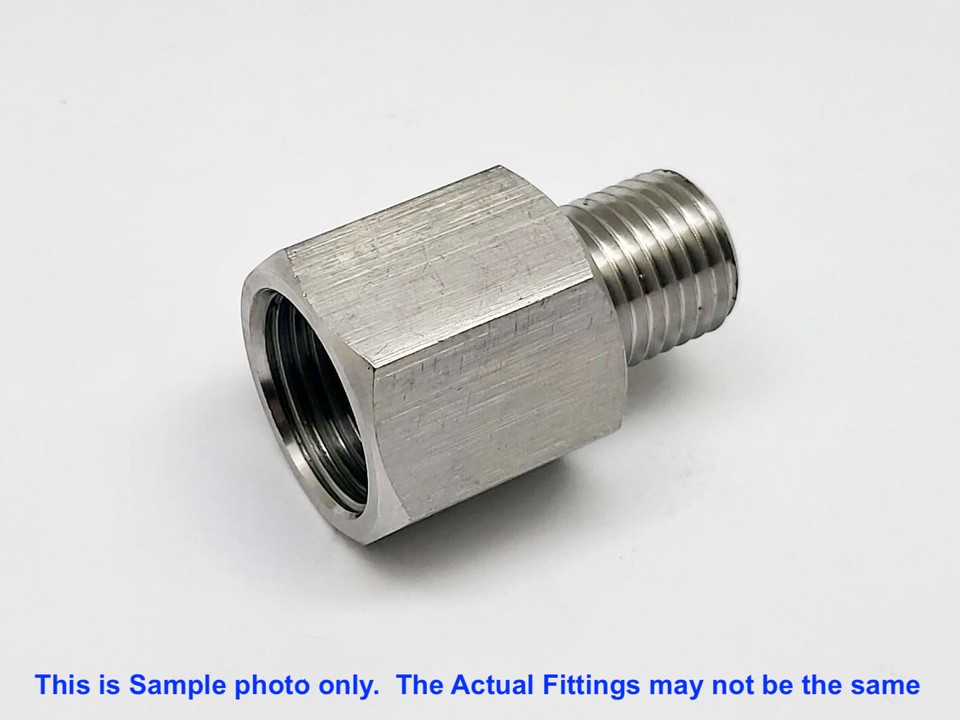 M8x1.0 Female to M10x1.0 Male Stainless Sensor Adaptor Fittings ...