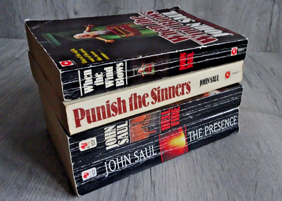John Saul Book lot X4 Punish the Sinners When the Wind Blows Hellfire ...