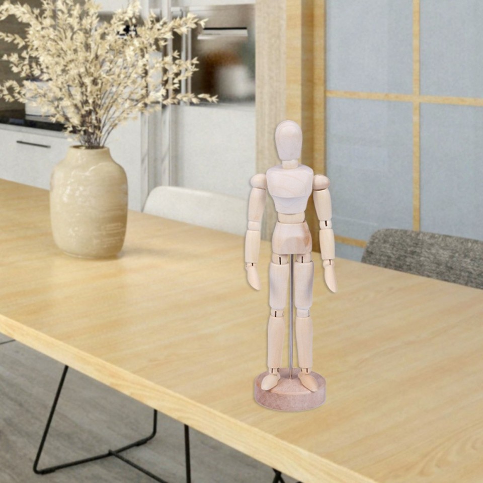 Wooden Joints Person Decorative Model Photo Prop Wood Craft Groceries ...