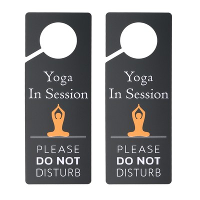 2 Pcs Do Not Disturb Door Hanger Sign, Yoga in Session Door Sign,Grey ...