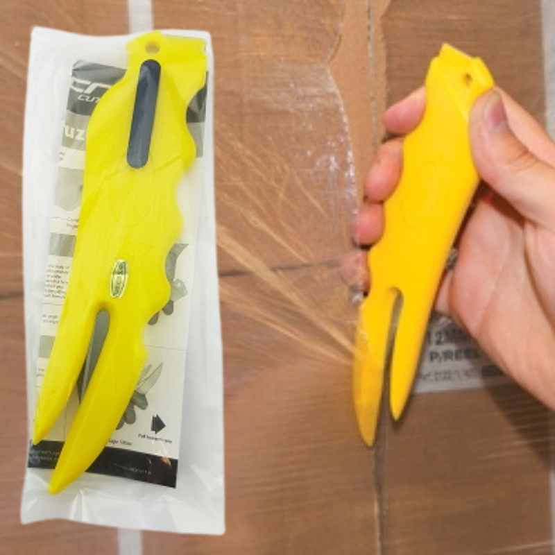 YELLOW PALLET KNIFE FOR WAREHOUSE SAFETY BOX CUTTER FIXED CUTTING BLADE ...