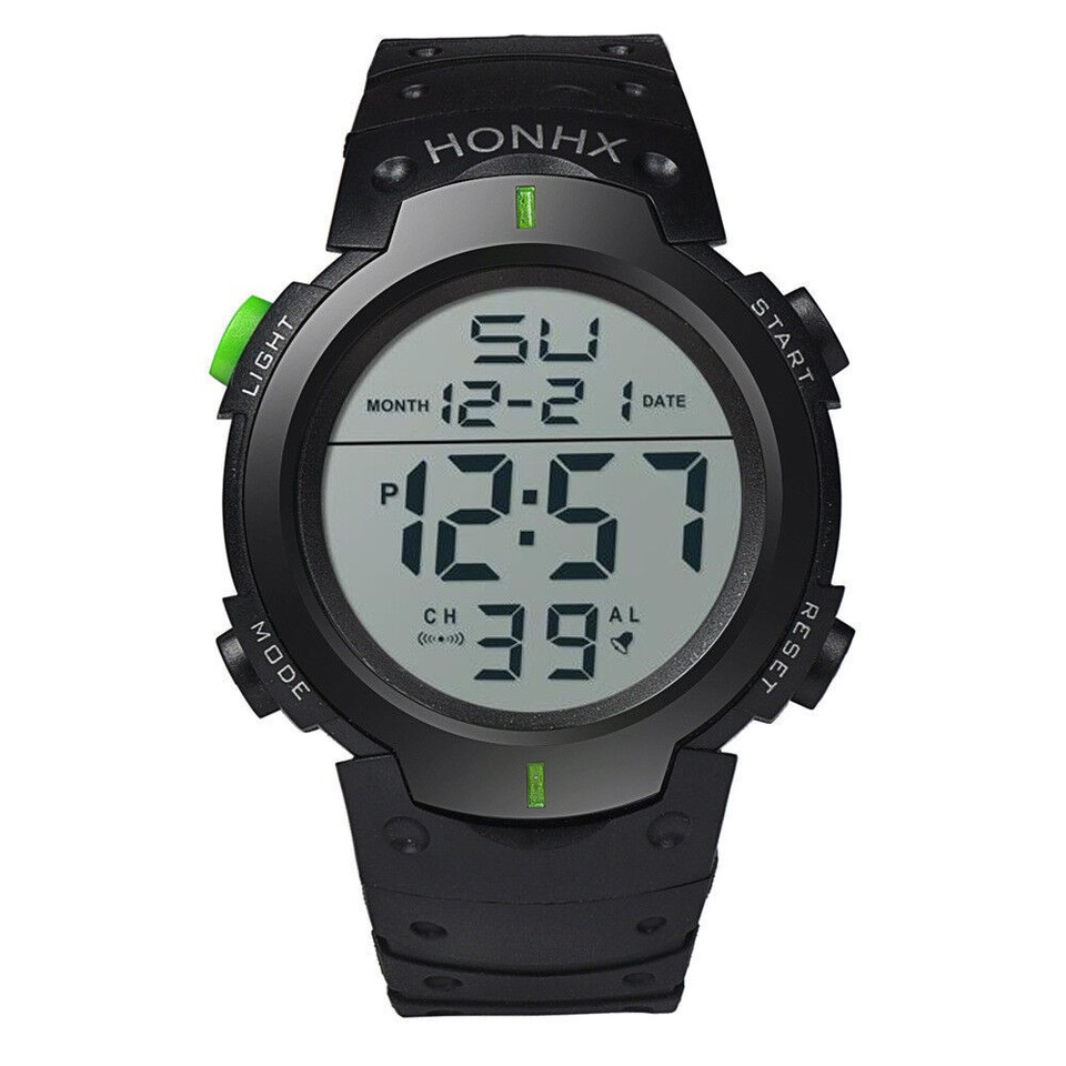 Mens Military Sports LED Large Face Digital Watch Screen Large Face ...
