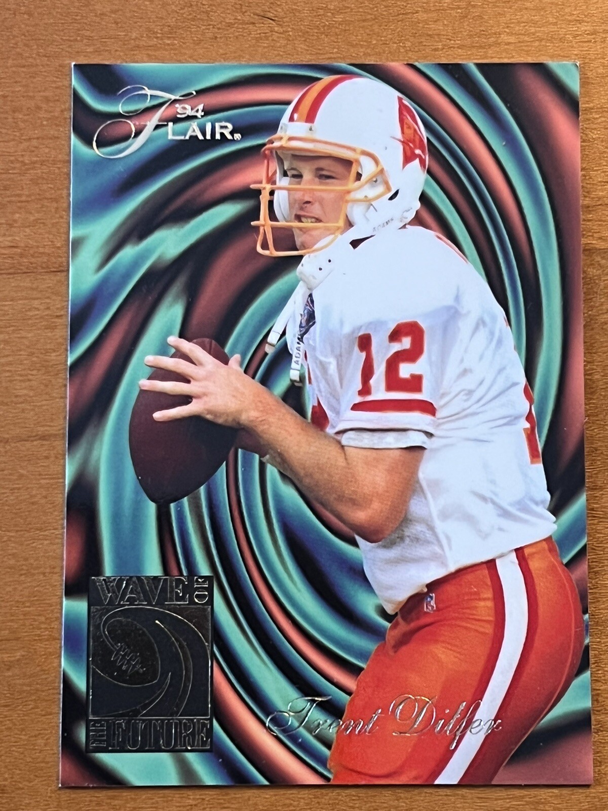 1994 Flair Wave of the Future Rookie Trent Dilfer #1 Tampa Bay ...