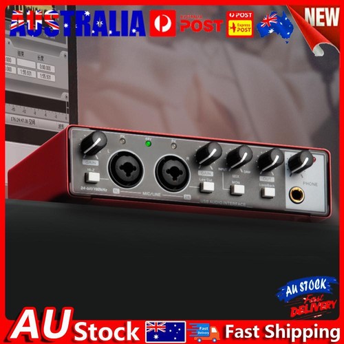 MD22 Sound Card with Loopback Monitor USB Audio Interface for Guitar ...