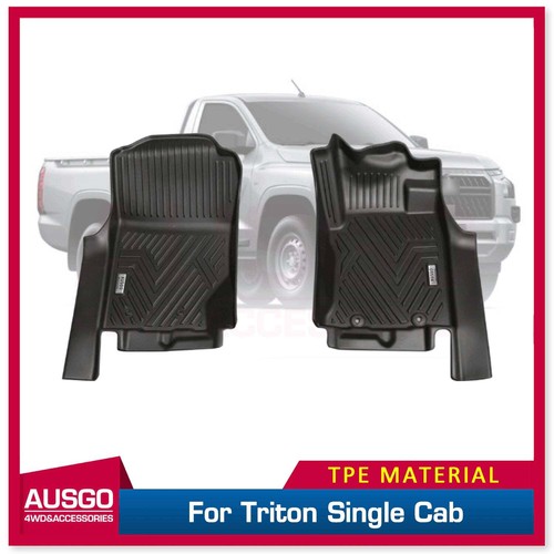 AUSGO 5D Front Row Floor Mats for Mitsubishi Triton MV Single Cab 2024 ...