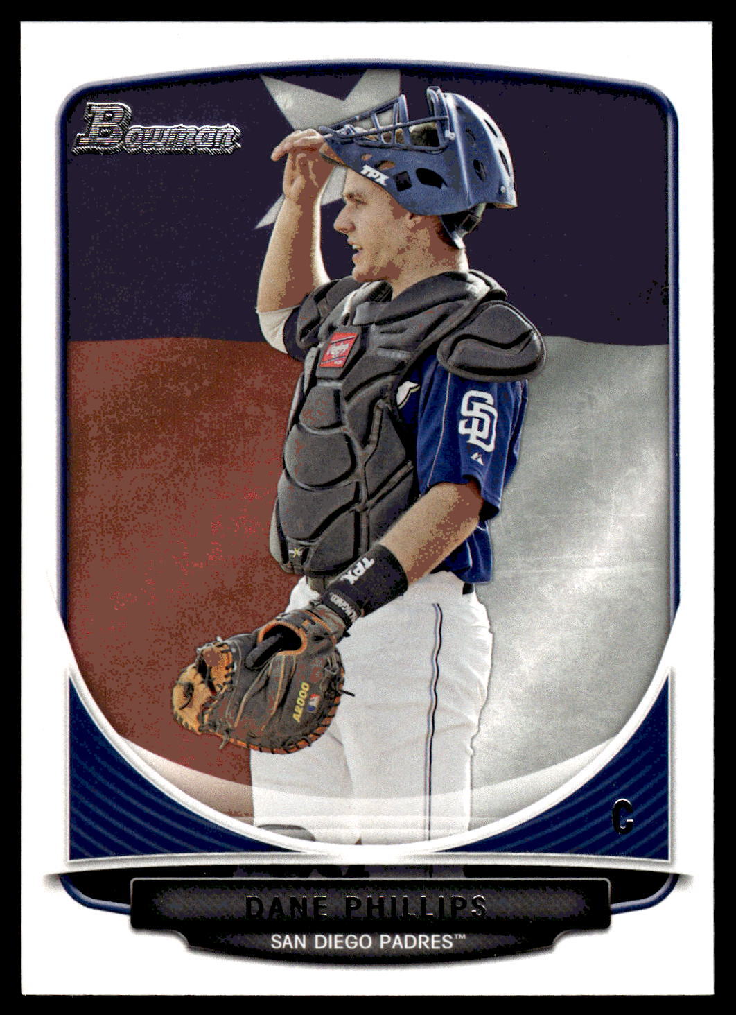 2013 Bowman Prospects Hometown Dane Phillips #BP18 San Diego Padres 22F ...
