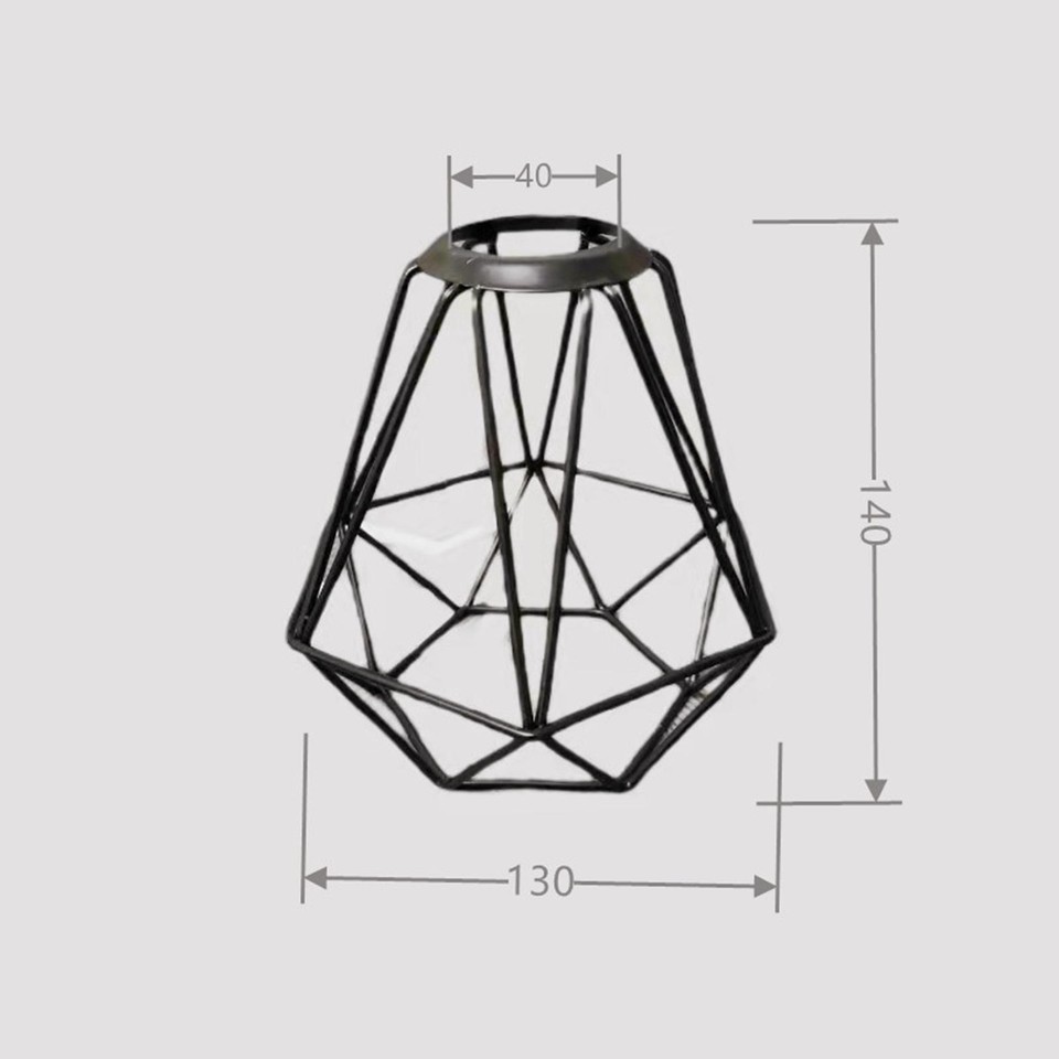 Metal Pendant Lamp Shade Chandelier Light Cover Retro Style Bulb Guard ...