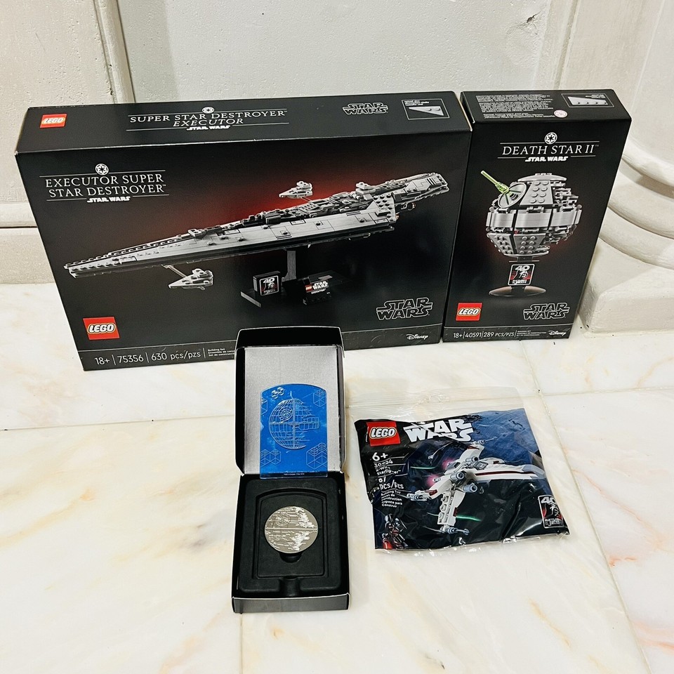 LEGO 75356 Star Wars Executor Super Destroyer + 40591 Death Star II ...