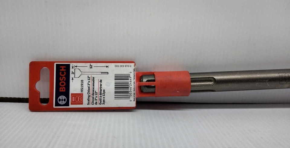 Bosch HS1910 Scaling Chisel 3 in x 12 in, SDS Max, Alloy Steel ...
