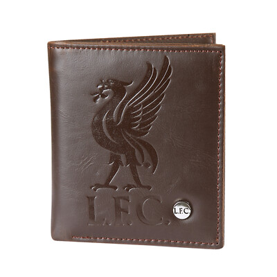 Liverpool FC Wallet Faux Leather Luxury Brown OFFICIAL Football Gift ...