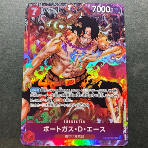 ONE PIECE Card Game Portgas D.Ace Parallel OP02-013 SR Paramount War | eBay