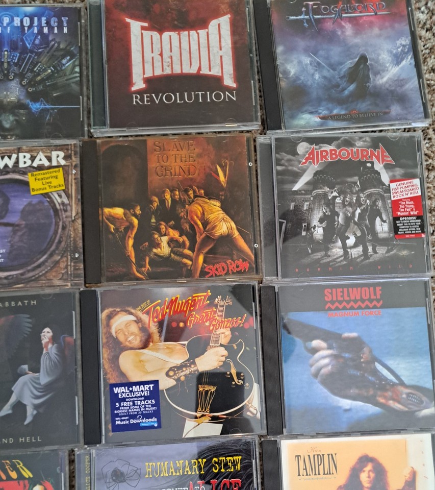 Heavy Metal Hard Rock CD Lot Black Sabbath Danzig Ted Nugent Warrior ...