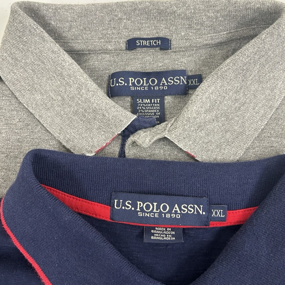 U.S. Polo Assn. - Polos In XXL Gray & Blue. Lot Of 2 | eBay
