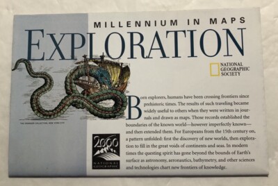 Millennium In Maps Exploration National Geographic Society Map | eBay