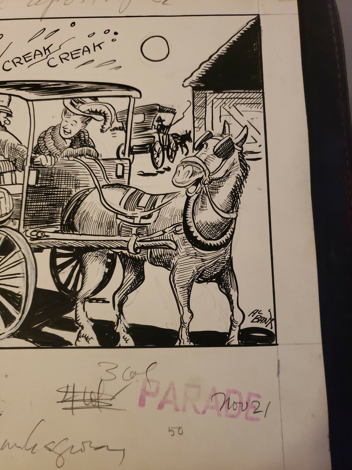 Original Al Banx (J. Albert Banks) pen and ink cartoon. 11 x 13. | eBay