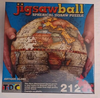 3D Jigsaw Ball Spherical Jigsaw Puzzle Antique Globe 212 Pcs. 9 in ...