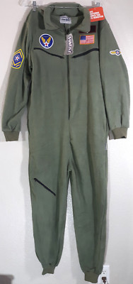 NWT Funziez Unisex Adult Flannel One Piece Cosplay Top Gun Flight Suit ...