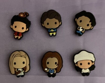FRIENDS TV Series Croc Shoe Charms Ross, Chandler, Joey, Phoebe, Rachel ...