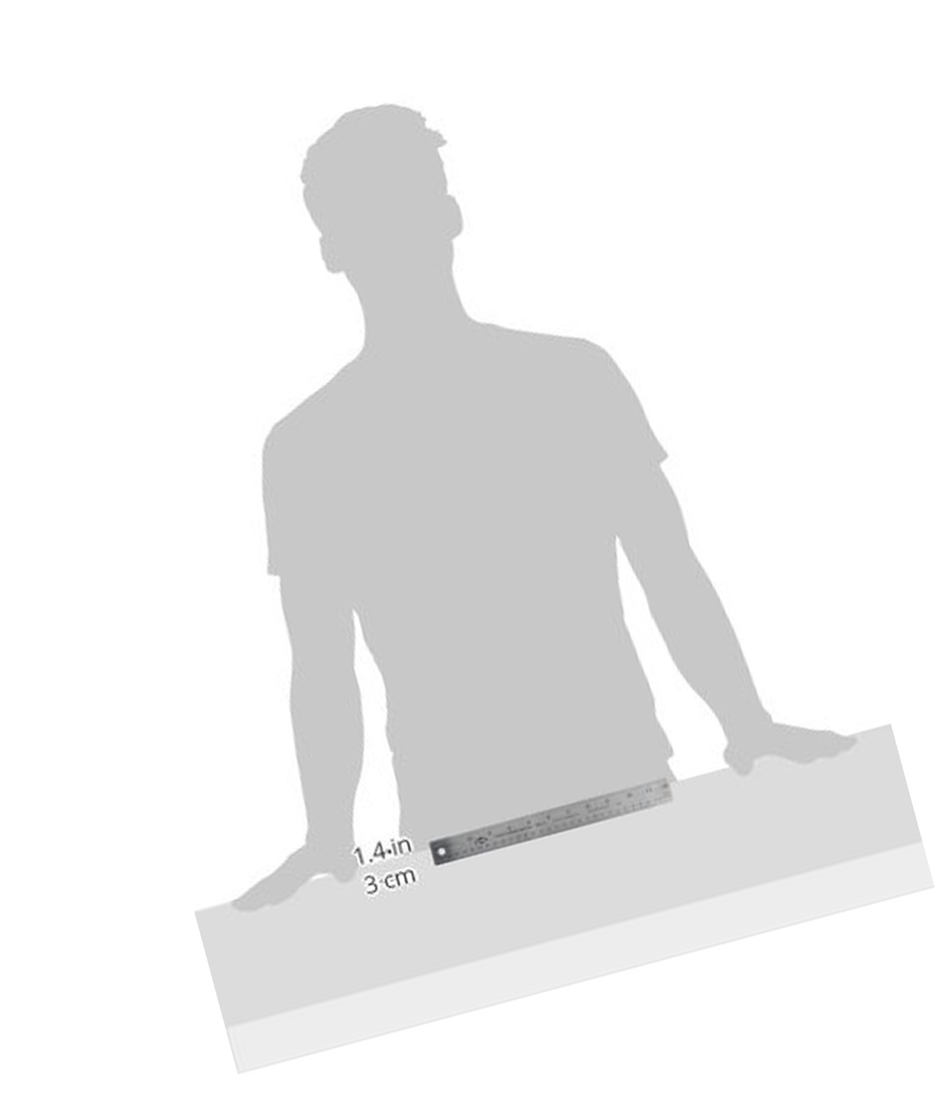 Alvin Imperial and Metric Ruler, Stainless Steel, 12 x 1-1/8 Inches ...