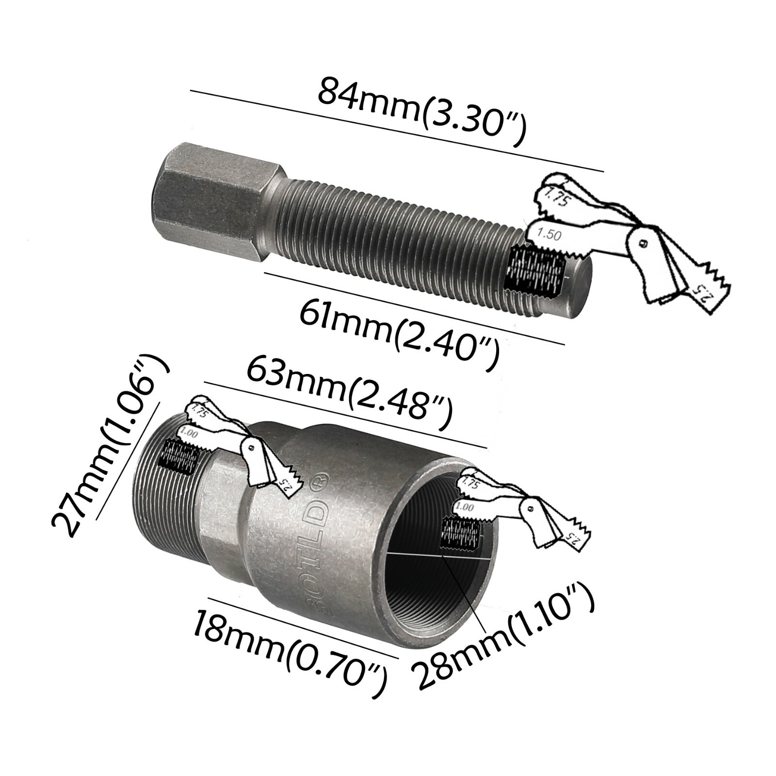 27MM Flywheel Stator Puller GY6 50 125 150 Scooter ATV Repair Tool ...